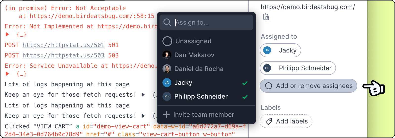 Sharing a bug report | Docs